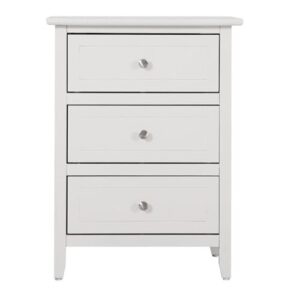 Glory Furniture Daniel 3 Drawer Nightstand in White