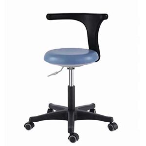 alkita dental pu leather medical office stools assistant's stools adjustable nurse chair blue