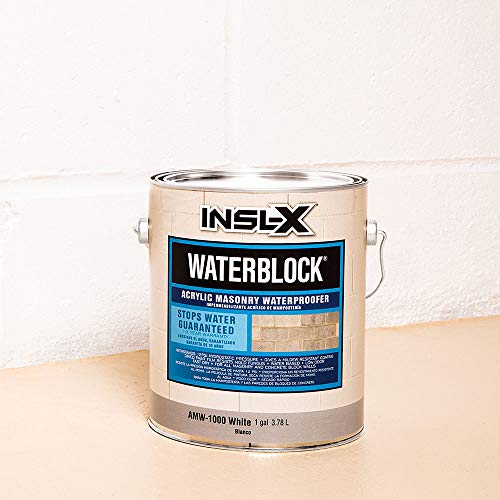 INSL-X AMW100009A-01 WaterBlock Acrylic Masonry Waterproofer Paint, 128 Fl Oz (Pack of 1), White