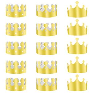 tuparka 36 pcs paper crowns hat gold foil crowns paper party hat for birthday party, baby shower