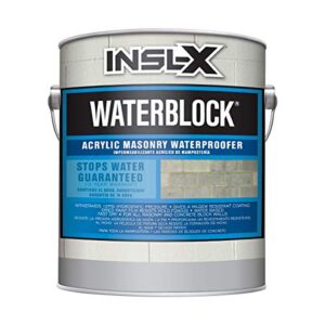 insl-x amw100009a-01 waterblock acrylic masonry waterproofer paint, 128 fl oz (pack of 1), white