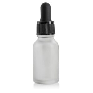 12Pcs 15ml/0.50 oz Glass Essential Oils Bottles Thick Frosted Dropper Bottle Vials Container for Cosmetics, serums, e-Liquid, Essential Oils, Aromatherapy, Lab or Home DIY Supplies (Translucent)