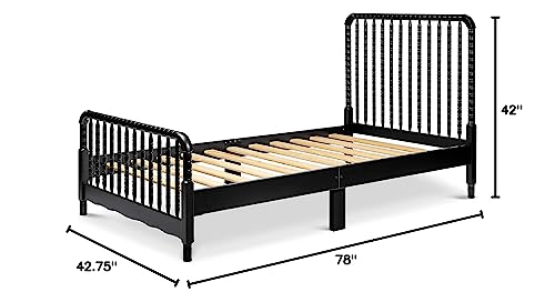 DaVinci Jenny Lind Twin-Bed with Wood Spindle Posts in Ebony-Mattress Support Slats Included