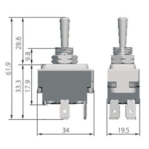 HQRP 4-Pin Toggle Switch Compatible with MK Diamond 154310 MK-100 MK-101 Wet Cutting Tile Saw