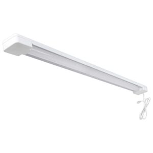 commercial electric 1 light 4000k 3 ft. white integrated led shop light with 5 ft. power cord