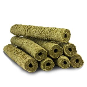 Timothy Puff Sticks - Healthy Natural Timothy Hay Chew Treat - High Protein, High Fiber - Guinea Pigs, Rabbits, Chinchillas, Prairie Dogs, Degus, Hamsters, Rats, Tortoises & Other Herbivores