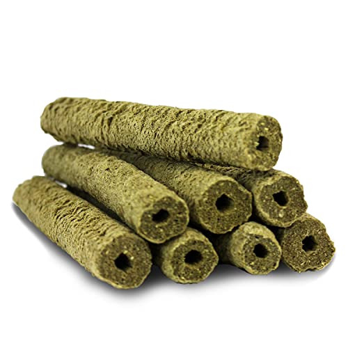 Timothy Puff Sticks - Healthy Natural Timothy Hay Chew Treat - High Protein, High Fiber - Guinea Pigs, Rabbits, Chinchillas, Prairie Dogs, Degus, Hamsters, Rats, Tortoises & Other Herbivores