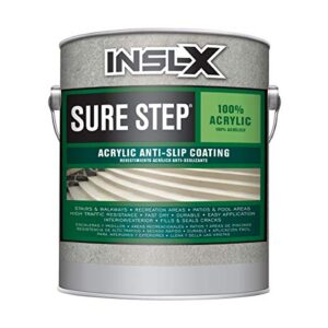 insl-x su092209a-01 sure step acrylic anti-slip coating paint, 1 gallon, desert sand