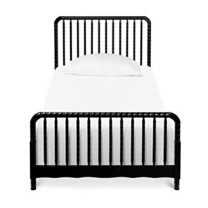 DaVinci Jenny Lind Twin-Bed with Wood Spindle Posts in Ebony-Mattress Support Slats Included