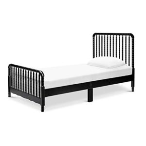 davinci jenny lind twin-bed with wood spindle posts in ebony-mattress support slats included