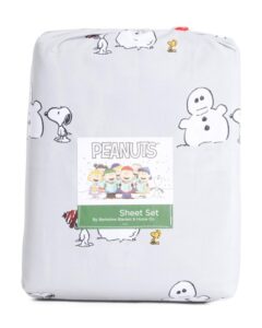 berkshire blanket & home co. christmas snoopy peanuts full size sheet set (flat, fitted, pillowcases)