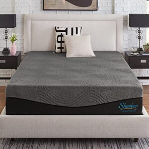 slumber solutions active 10-inch charcoal memory foam mattress full