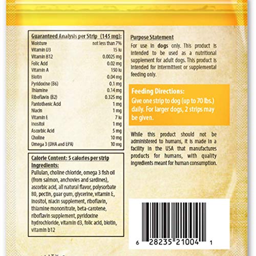 PetStrips Multi Vitamin Adult for Dogs, 30 Individually Foil Sealed Strips