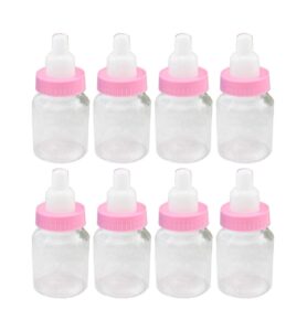 baby shower favor - 36 pack pink mini milk bottle party favor gift bag boxes 1.5" x 3.5"