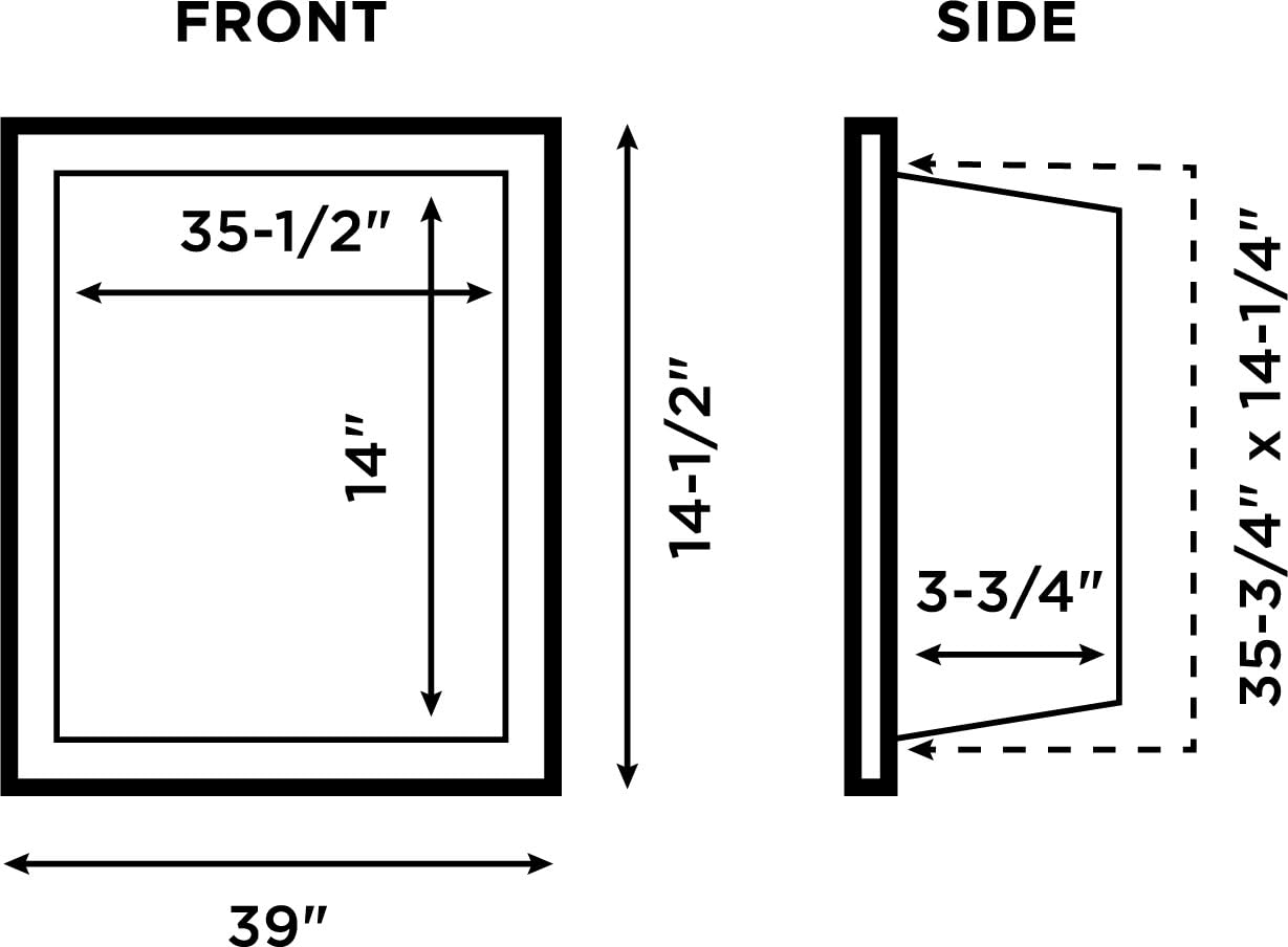 EZ-NICHES - USA - Ready for Tile Niche Preformed Bathroom Recess It Shower Shampoo Shelf (14" X 36")