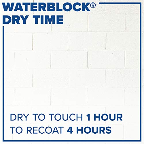 INSL-X AMW100009A-01 WaterBlock Acrylic Masonry Waterproofer Paint, 128 Fl Oz (Pack of 1), White