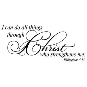 i can do all things through christ who strengthens me philippians 4:13 wall decal vinyl christian quotes bible scripture inspirational words wall stickers religious home décor