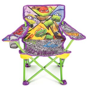 teenage mutant ninja turtles kids chair foldable for camping, tmnt sports or patio with carry bag, toddlers 24m+