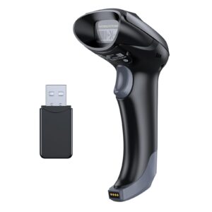 teemi qr bluetooth barcode scanner, 1d 2d wireless usb imager for iphone ipad andriod smartphone tablet mac windows pc, support pdf417 driver license, stable bluetooth 5.0 technology, with usb dongle