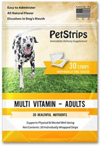 petstrips multi vitamin adult for dogs, 30 individually foil sealed strips