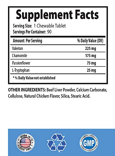 I LOVE MY PETS LLC cat Calming Treats for Cats - PET Relaxant - Powerful Anxiety Relief - Healthy Chews - cat Chamomile - 90 Treats (1 Bottle)