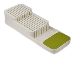 joseph joseph drawerstore knife organizer, block, white/green