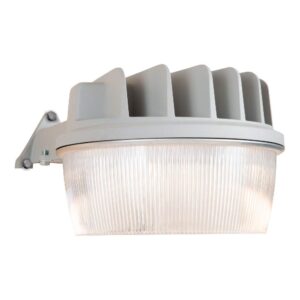 halo 30-watt grey outdoor integrated led dusk to dawn security area light with integral photo control sensor