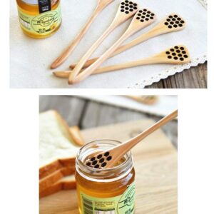 12 Pack Wooden Honey Comb Honey Stick Honey Dipper Spoon, Coffee Stiring Spoon, Tableware for Wedding or Party Favors