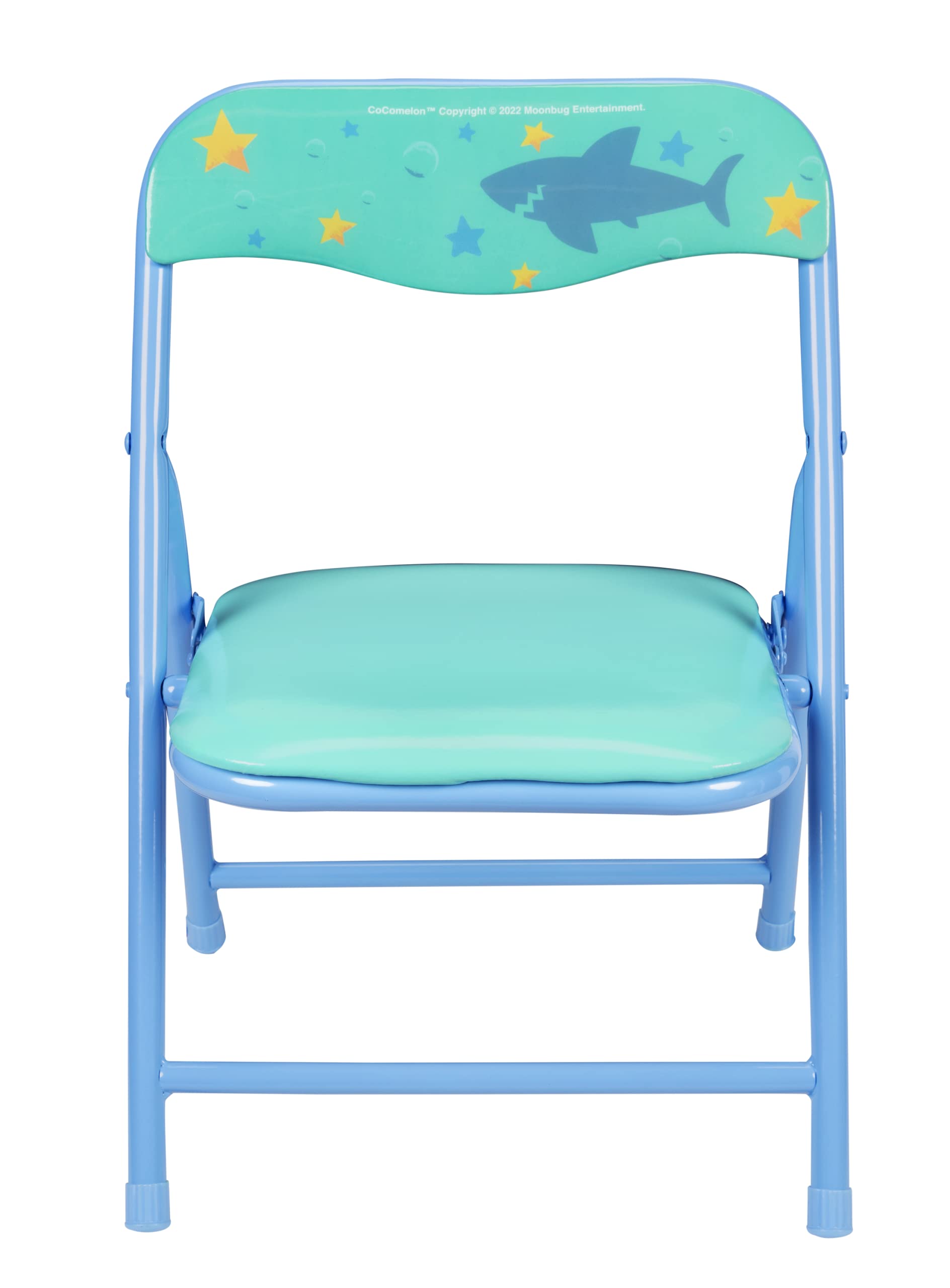 CoComelon Table & Chair Set for Toddlers 24-48M, Includes 1 Table & 1 Chair - Sturdy Metal Construction, Table: 20" L x 20" W x 16.4" H, Chair: 12" L x 11.6" W x 17.7" H - Weight Limit: 70 lbs