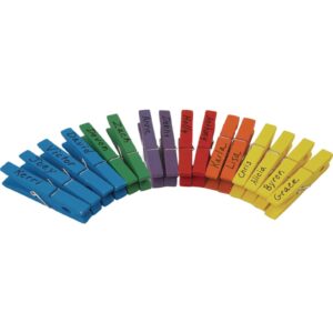 really good stuff classroom management rainbow clothespins - 6 colors