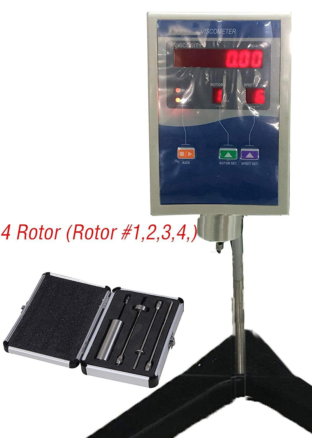 VTSYIQI Rotational Viscometer Viscosity Meter Rotary Visometer With Measuring Device 110V For All Kinds Of Fluid Viscosity Measurement