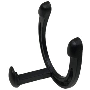 Antique Hardware Depot (2) 3.5" - Horseshoe - BB-357 - for Coats, Bags, Hand Towel etc - Black Finish Wrought Iron Coat Hook