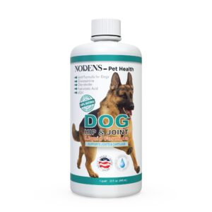 nodens dog hip and joint - concentrated glucosamine for dogs with chondroitin – dog joint supplement for natural dog pain relief anti-inflammatory for improved joint flexibility and mobility - 942 ml