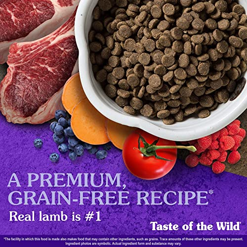 Taste of the Wild Sierra Mountain Grain-Free Canine Recipe with Roasted Lamb Dry Dog Food for All Life Stages, Made with High Protein from Real Lamb and Guaranteed Nutrients and Probiotics 14lb