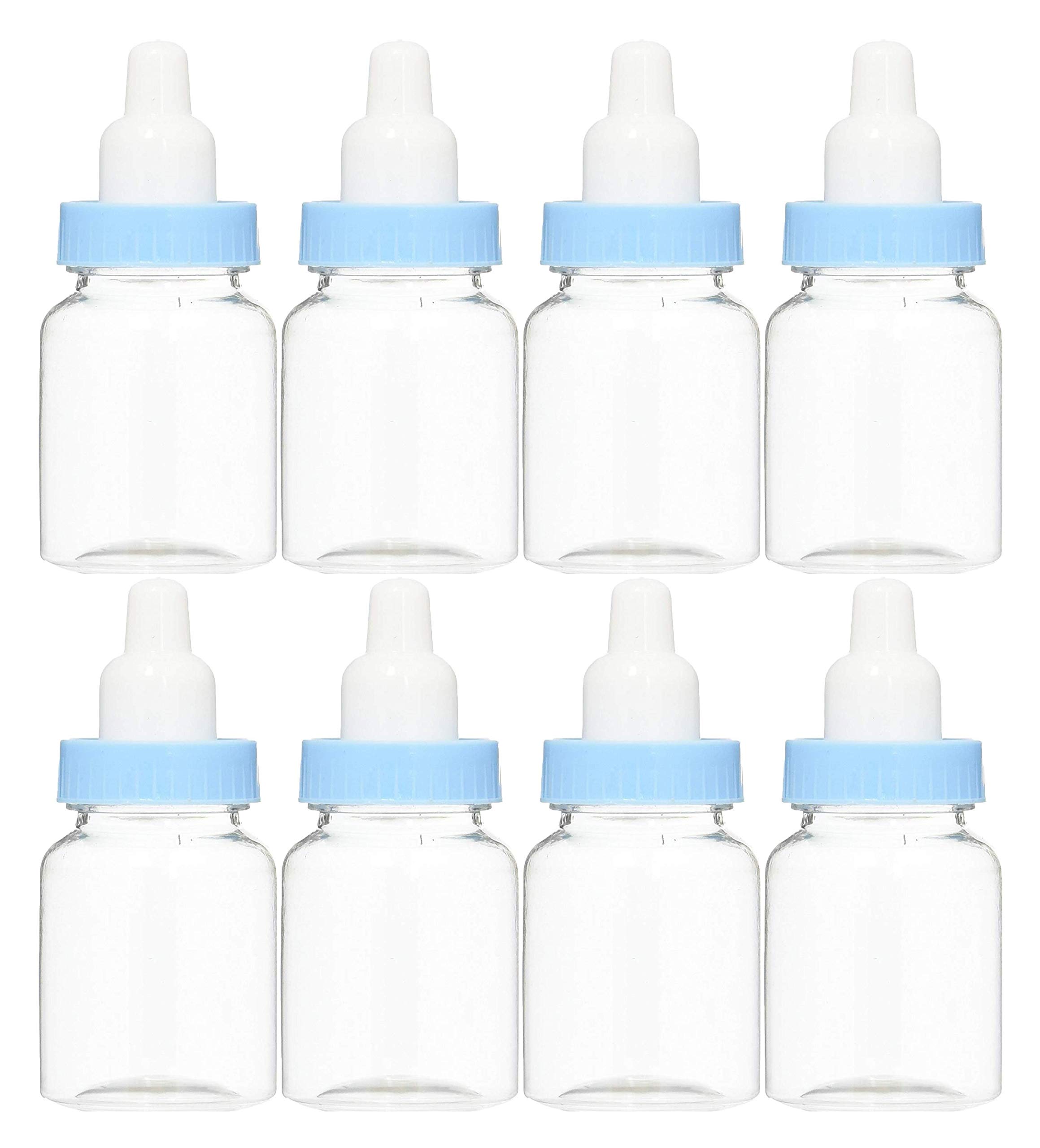 Baby Shower Favor - 36 Pack Blue Mini Milk Bottle for Baby Boy Party Favor Gift Bag Gift Boxes 1.5" x 3.5"