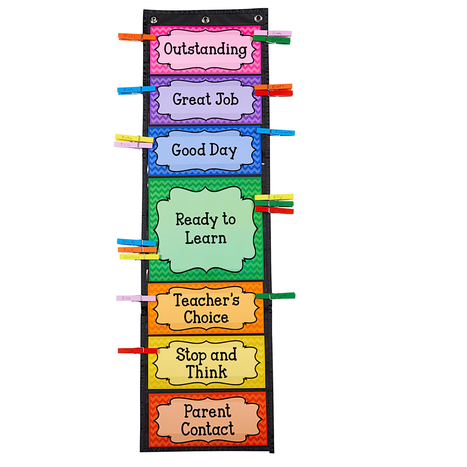 Really Good Stuff Classroom Management Rainbow Clothespins - 6 Colors