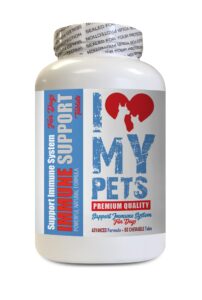 i love my pets llc dog immunity supplements - dog immune support - booster - healthy pet - supplement - dog turmeric chews - 60 treats (1 bottle)