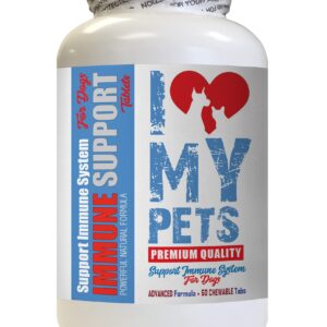 I LOVE MY PETS LLC Dog Immune Treats - Dog Immune Support - Booster - Healthy PET - Supplement - Selenium for Dogs - 60 Treats (1 Bottle)