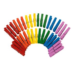 Really Good Stuff Classroom Management Rainbow Clothespins - 6 Colors