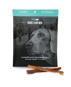 dog nip 6-inch baby bully bladder sticks 1-pound (approx. 40-50 pieces) for dogs - all natural - single ingredient - best long lasting dog chew dental treats