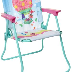 DreamWorks Trolls 2 Patio Chair for Kids, Portable Folding Park Lawn Chairs