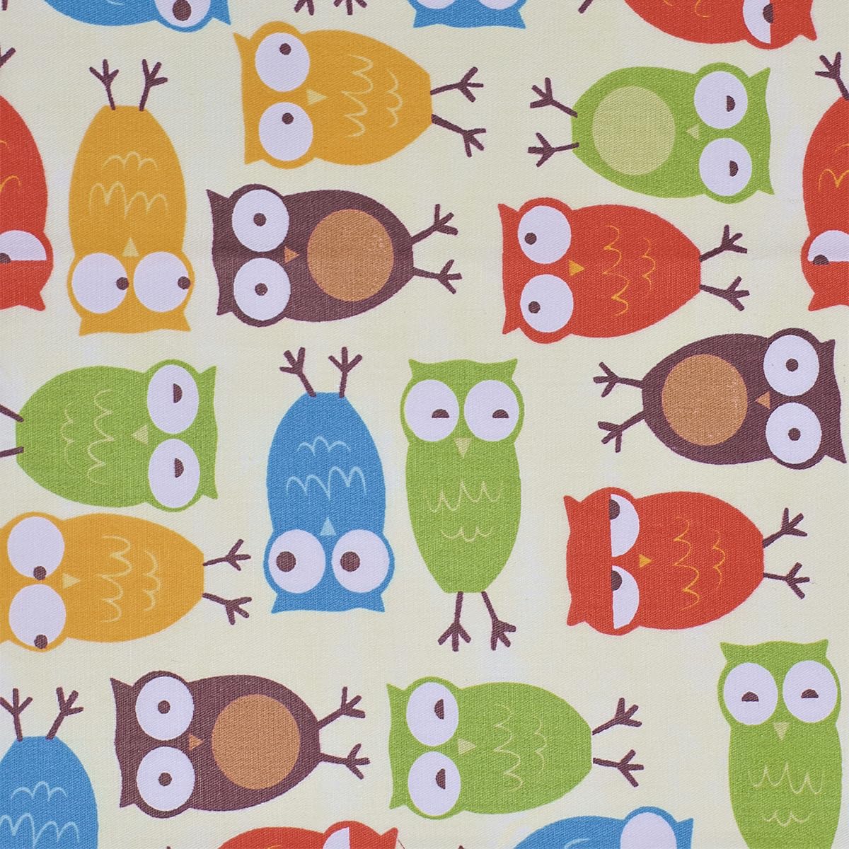 7Pcs Cartoon Owls Prined 18" x 22" Fat Quarters Fabric Bundles for Patchwork Quilting,Pre-Cut Quilt Squares for DIY Sewing Patterns Crafts