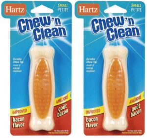 hartz chew'n clean tuff bone bacon flavored small dog toy (pack of 2)2