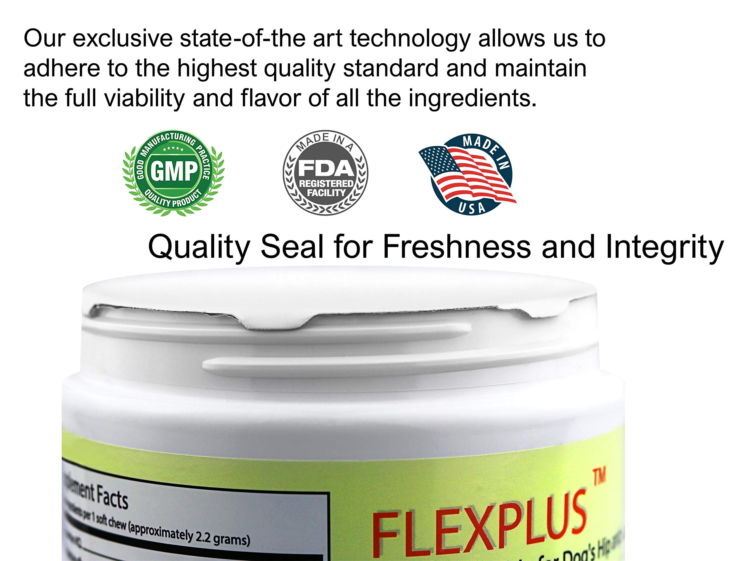 Sheild Animal Health FLEXPLUS for Dog's Hip & Joint. Relieve Pain and Inflammation from Arthritis, Joint Disease, and Muscle Damage. Pharmaceutical Grade.Clinically Proven Absorption.120 Chews. Chicken Flavor. Made in USA