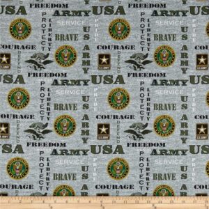 military army heather allover multi, fabric by the yard