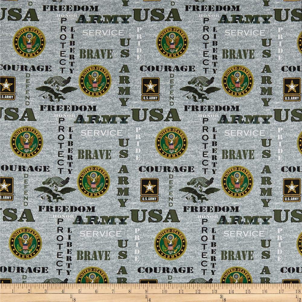 Military Army Heather Allover Multi, Fabric by the Yard