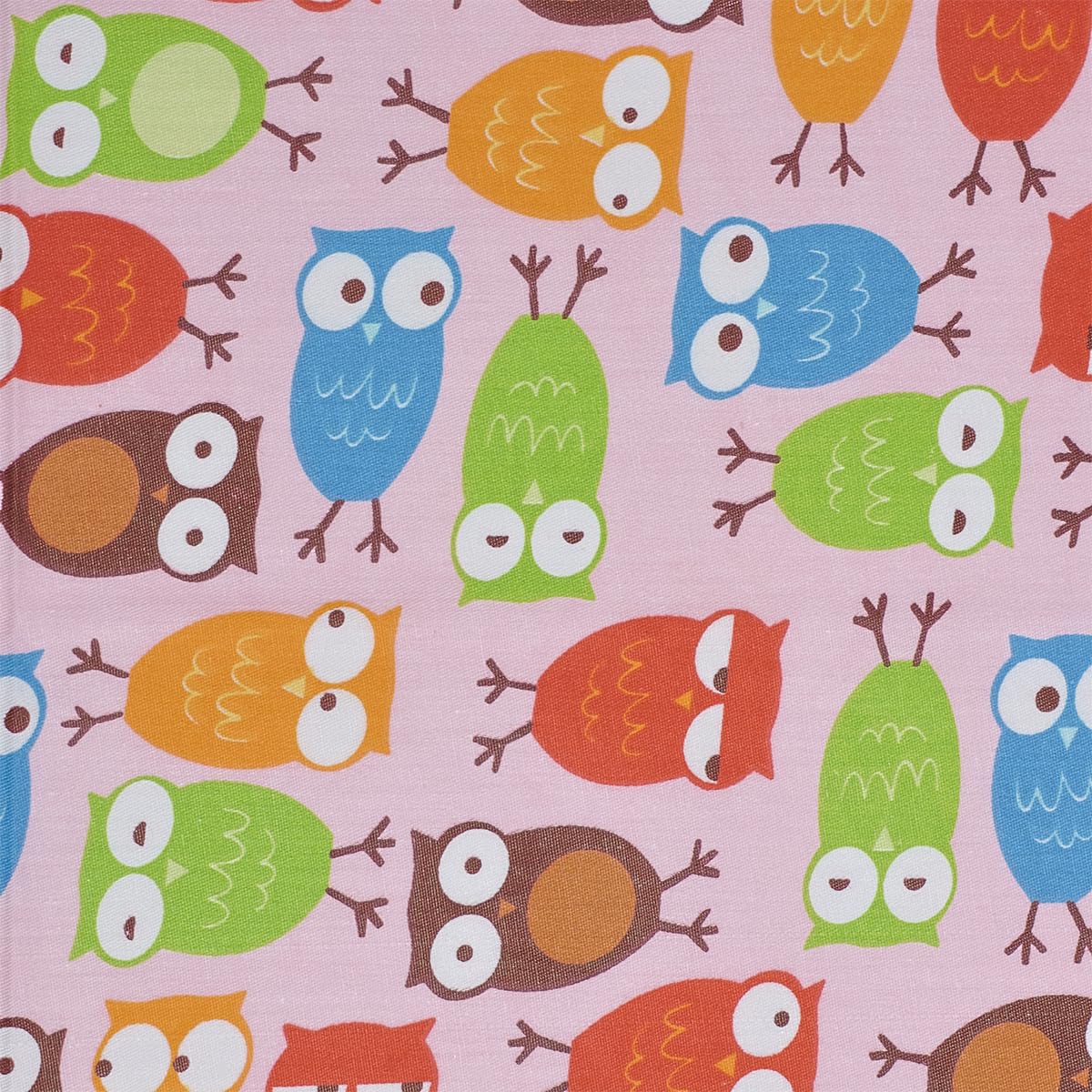 7Pcs Cartoon Owls Prined 18" x 22" Fat Quarters Fabric Bundles for Patchwork Quilting,Pre-Cut Quilt Squares for DIY Sewing Patterns Crafts