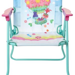 DreamWorks Trolls 2 Patio Chair for Kids, Portable Folding Park Lawn Chairs