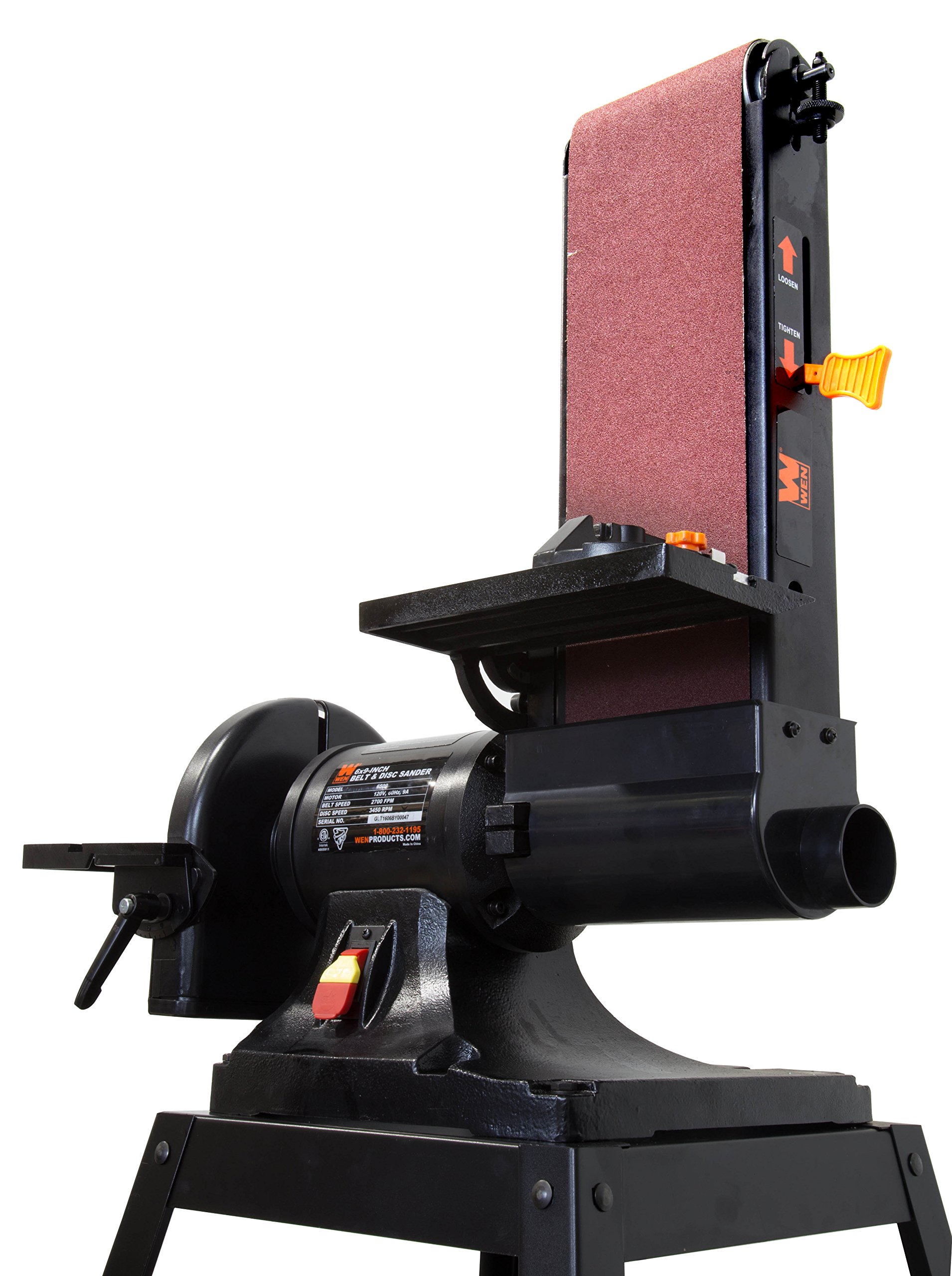 WEN 6508 6 x 48 in. Belt and 9 in. Disc Sander with Stand