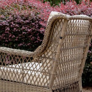 Tortuga Outdoor Rio Vista Swivel Glider, Single Chair, Sandstone Wicker and Cushions